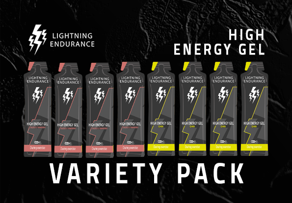 Lightning Endurance High Energy Gel Variety Pack - 12 x 60 ml (without ...